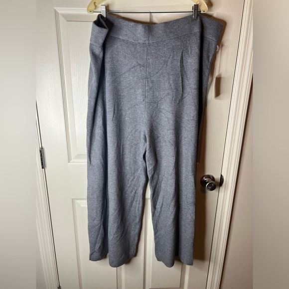 a new day | Pants & Jumpsuits | Nwt Gray Wide Leg Cable Pants Size 4x ...
